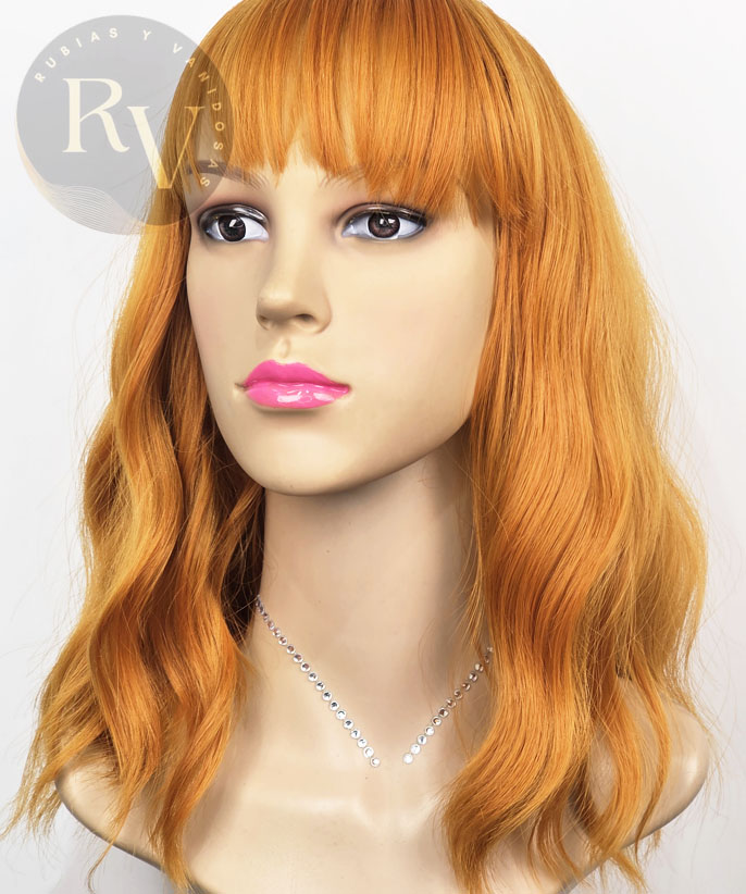 PELUCA MELENA SINTÉTICA COBRIZA ONDULADA – VANIDOSASPA